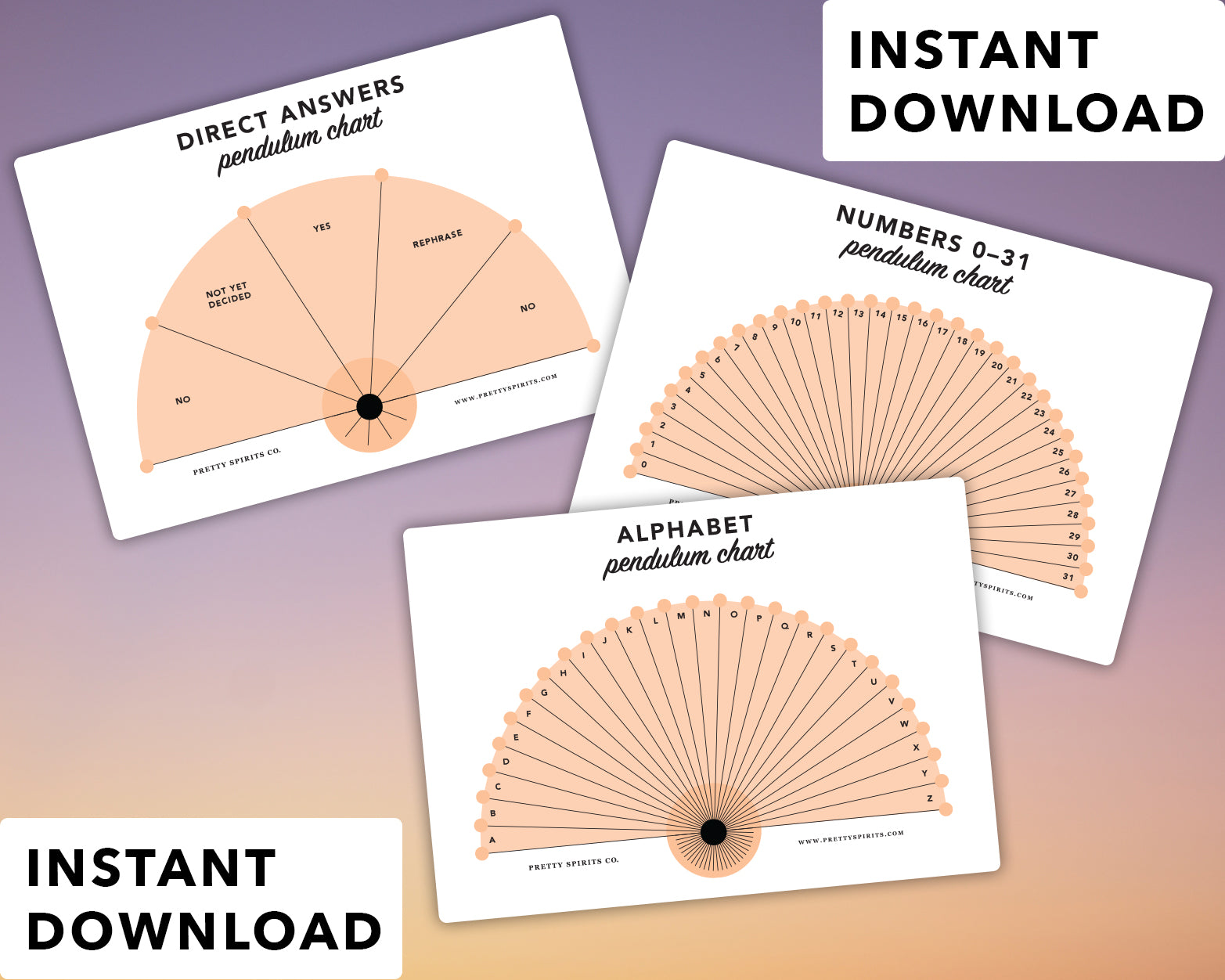 Downloadable Starter Pendulum Charts – Pretty Spirits
