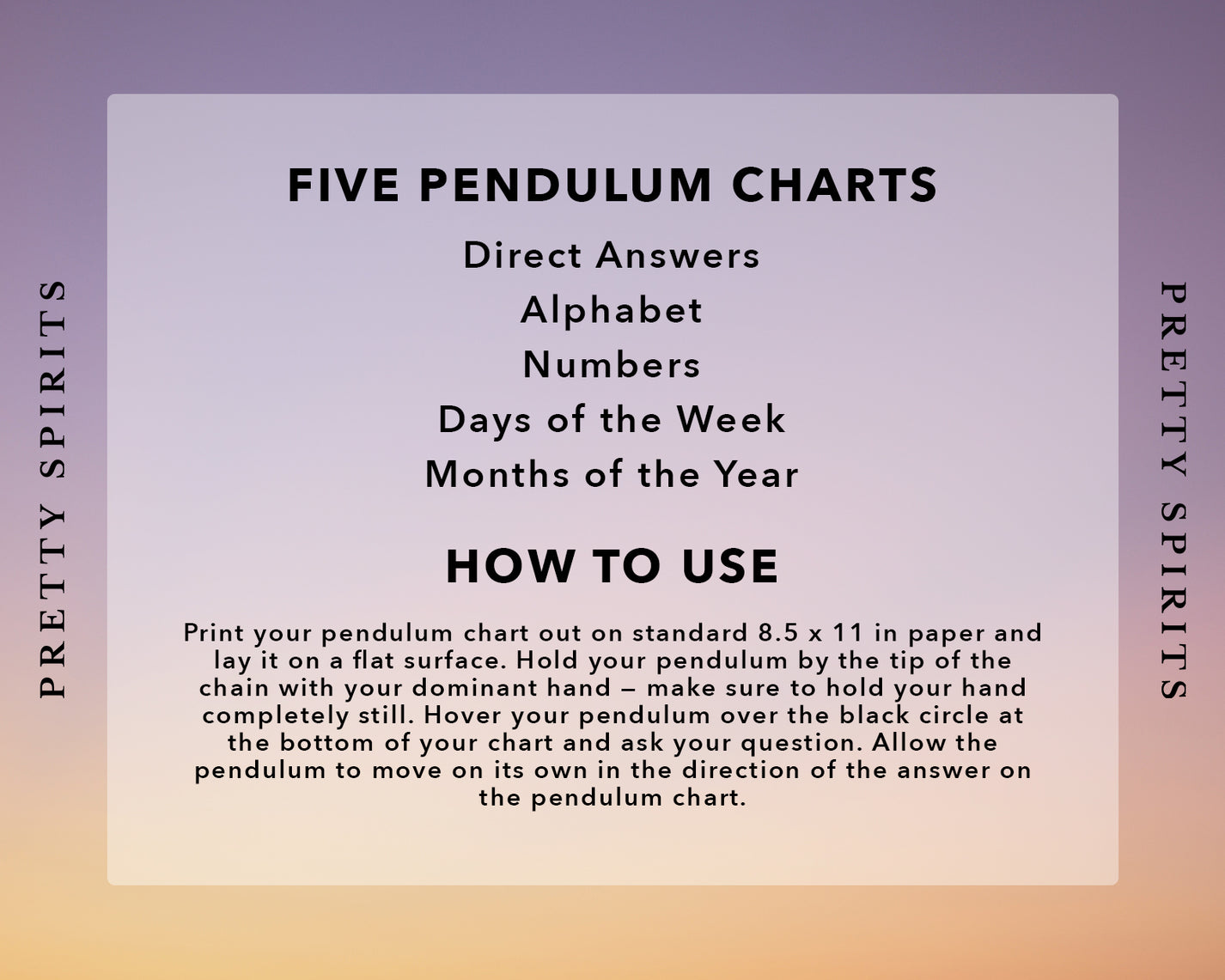 Downloadable Starter Pendulum Charts – Pretty Spirits